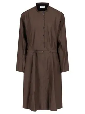 AMI Paris Midi Dress Brown