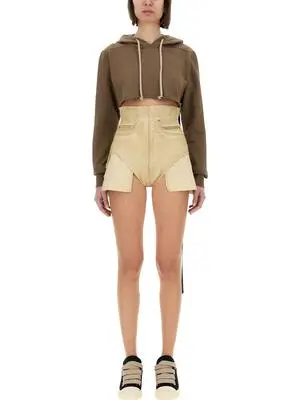 Rick Owens Cropped Sweatshirt - Dove