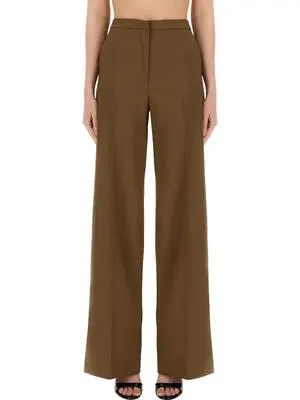 PT TORINO Diana Wide Leg Trousers - Brown