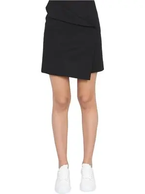 Alexander McQueen Asymmetrical Mini Skirt - Black