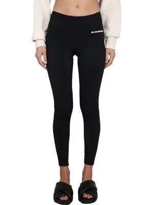 JIL SANDER Leggings With Logo - Black