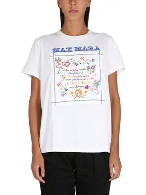 Max Mara Embroidered T-shirt - Ivory