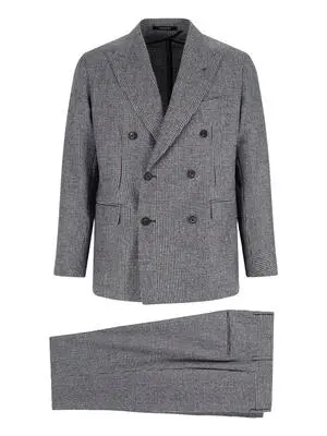 LARDINI Tagliatore Virgin Wool Double-breasted Suit - Gray
