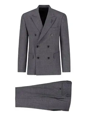 Cesare Attolini Tagliatore Virgin Wool Double-breasted Suit - Gray
