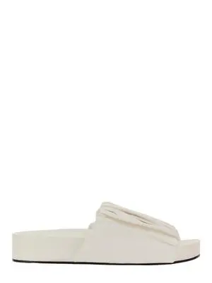 JIL SANDER Low Leather Sandals - White