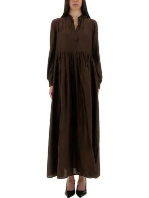 Aspesi Oversized Cotton Dress - Brown