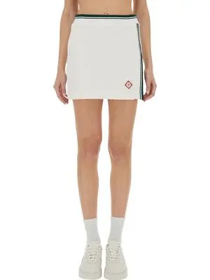 Casablanca Knit Miniskirt - White