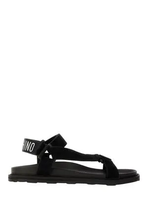 Moschino Logo Sandal - Black