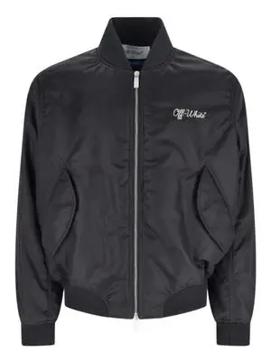 Off-White Logo Bomber Jacket - Black