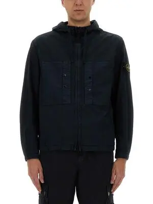 Stone Island Hooded Jacket - Blue