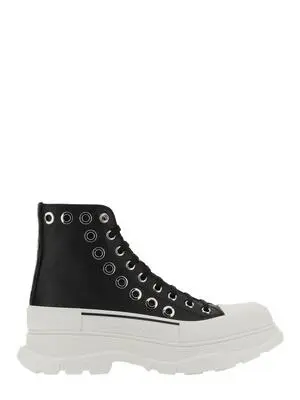 Alexander McQueen Joey Eyelet High-top Sneaker - Black