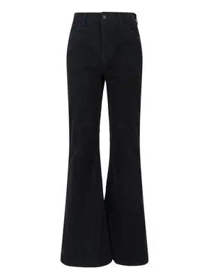 NILI LOTAN Bootcut Corduroy Trousers - Black