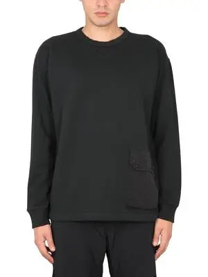 TEN C Cotton Crewneck Sweatshirt - Black