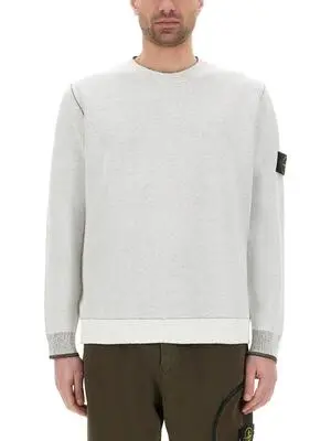 Stone Island Jersey With Logo Patch - Ivory
