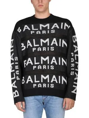 Balmain Logo Jersey - Black