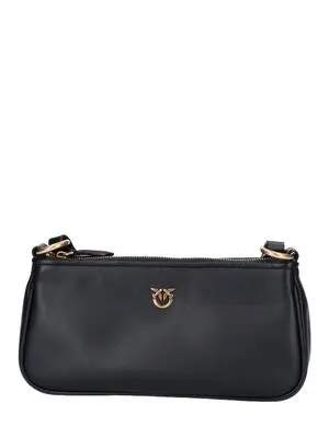 Pinko Mini Leather Shoulder Bag - Black