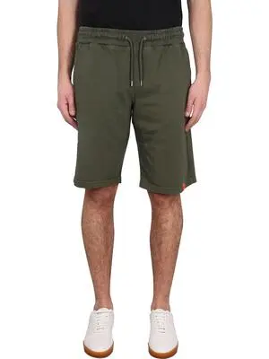 Aspesi Elastic Waistband Bermuda Shorts - Green