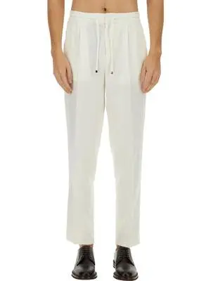 Brunello Cucinelli Linen Blend Pants - Ivory