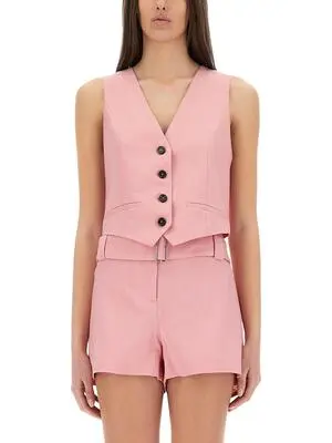 MSGM Cropped Vest - Pink