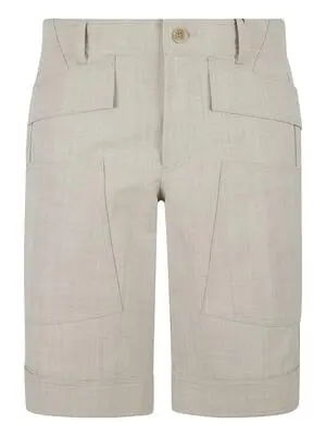 BURBERRY Grain De Poudre Wool Bermuda Shorts