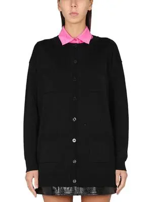 Moschino Logo Cardigan - Black