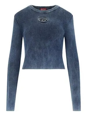 Diesel Knit Crop Top Blue