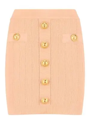 Balmain Knitted Mini Skirt - Pink