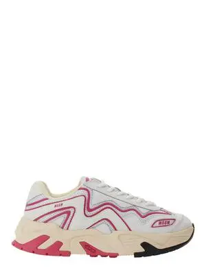 MSGM Vortex Sneakers With Vibram Sole - White