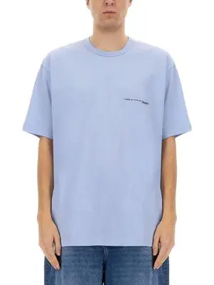 Comme Des Garçons T-shirt With Logo - Baby Blue