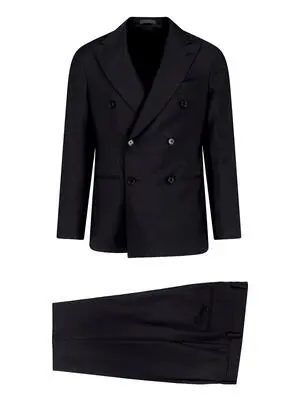 Aspesi Double-breasted Suit - Black