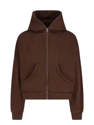 ENTIRE STUDIOS Cotton Zip Hoodie - Brown