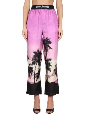 Palm Angels Printed Trousers - Purple