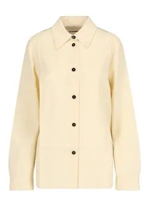 JIL SANDER Virgin Wool Shirt - Cream