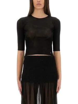 Saint Laurent Cassandras Top - Black