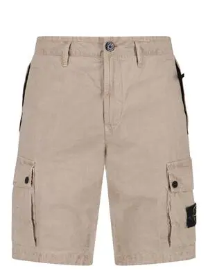 Stone Island Cargo Bermuda Shorts - Beige
