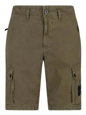 Stone Island Cargo Bermuda Shorts - Green