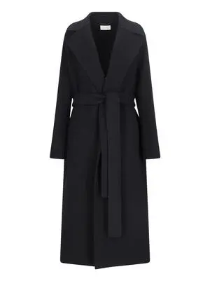 THE ROW Malika Belted Wool-Blend Coat