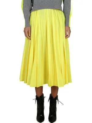 Philosophy Di Lorenzo Serafini Taffeta Midi Skirt - Yellow