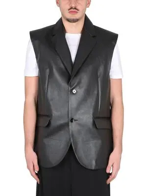 MAISON MARGIELA Leather Vest - Black