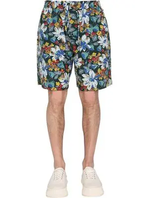 You Must Create Floral Print Bermuda - Multicolour