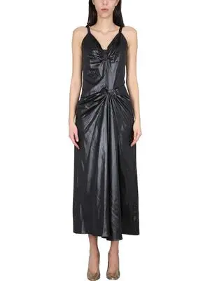 MAISON MARGIELA Moiré Polyester Dress - Black