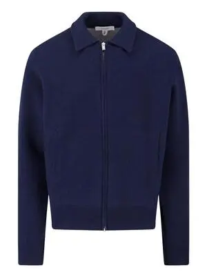 Thom Browne Wool Zip-up Jacket - Blue