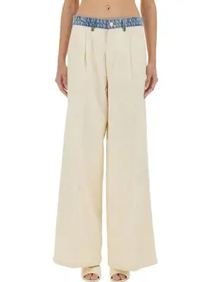 Moschino Urban Wide Fit Trousers - Ivory