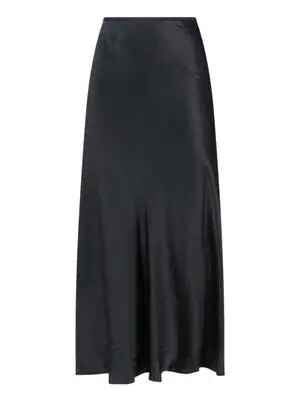 MAISON MARGIELA Satin Midi Skirt - Black