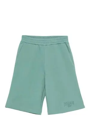 Fendi Fleece Bermuda Shorts - Green