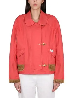 FAY Caban Jacket With Hook Closure - Red