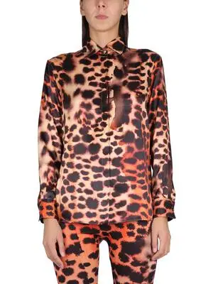 Roberto Cavalli Animal Print Shirt - Pink