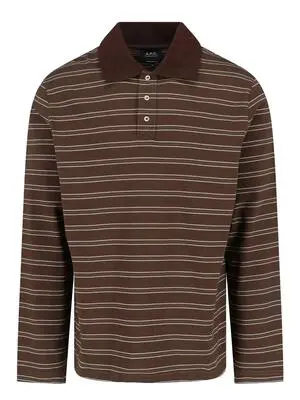 Gucci Striped Polo Shirt - Brown