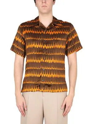 WALES BONNER Rhythm Shirt - Brown