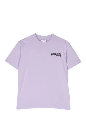 MARCELO BURLON COUNTY OF MILAN Regular Short Sleeve T-shirt - Lilac